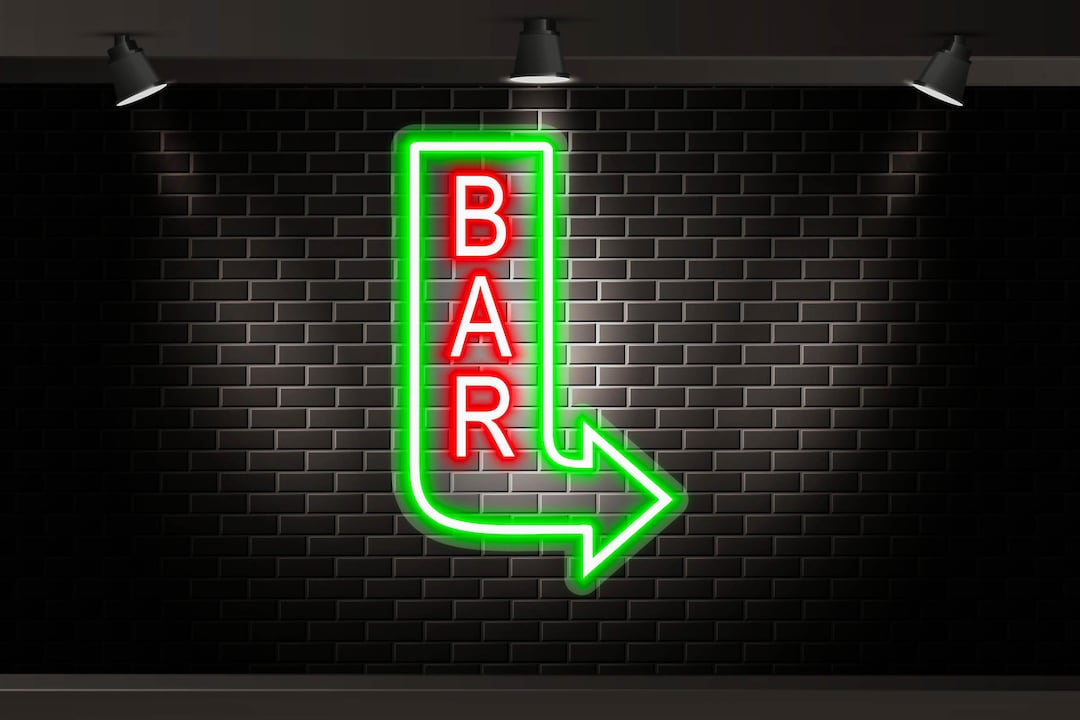 Bar Arrow Right Neon Sign, Outdoor Right Arrow Led Sign, Arrow Right ...