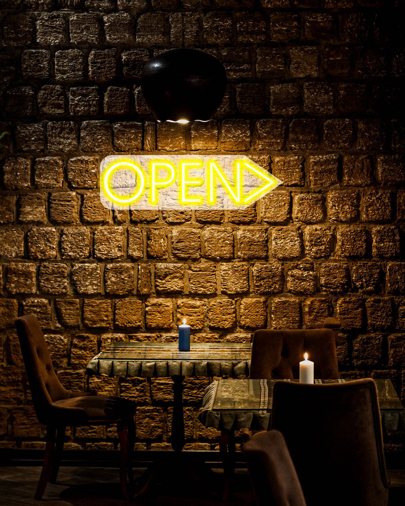 Outdoor Bar Open Sign With Arrow, Door Signs for Business Neon Arrow ...
