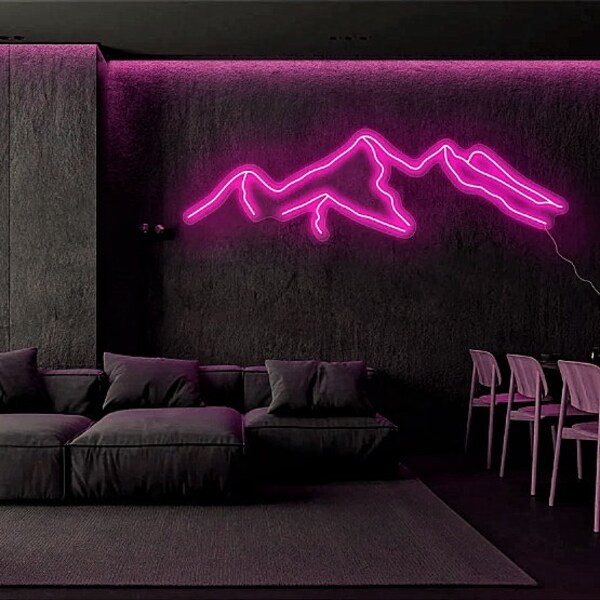 Mountain Wall Art Light Up - Etsy