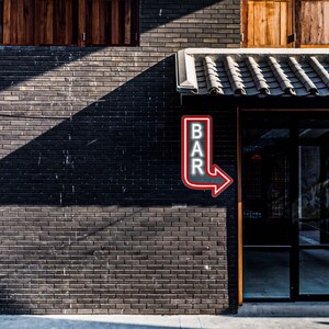 Neon Outdoor Bar Arrow Sign: Waterproof LED Neon for Businesses, Large ...