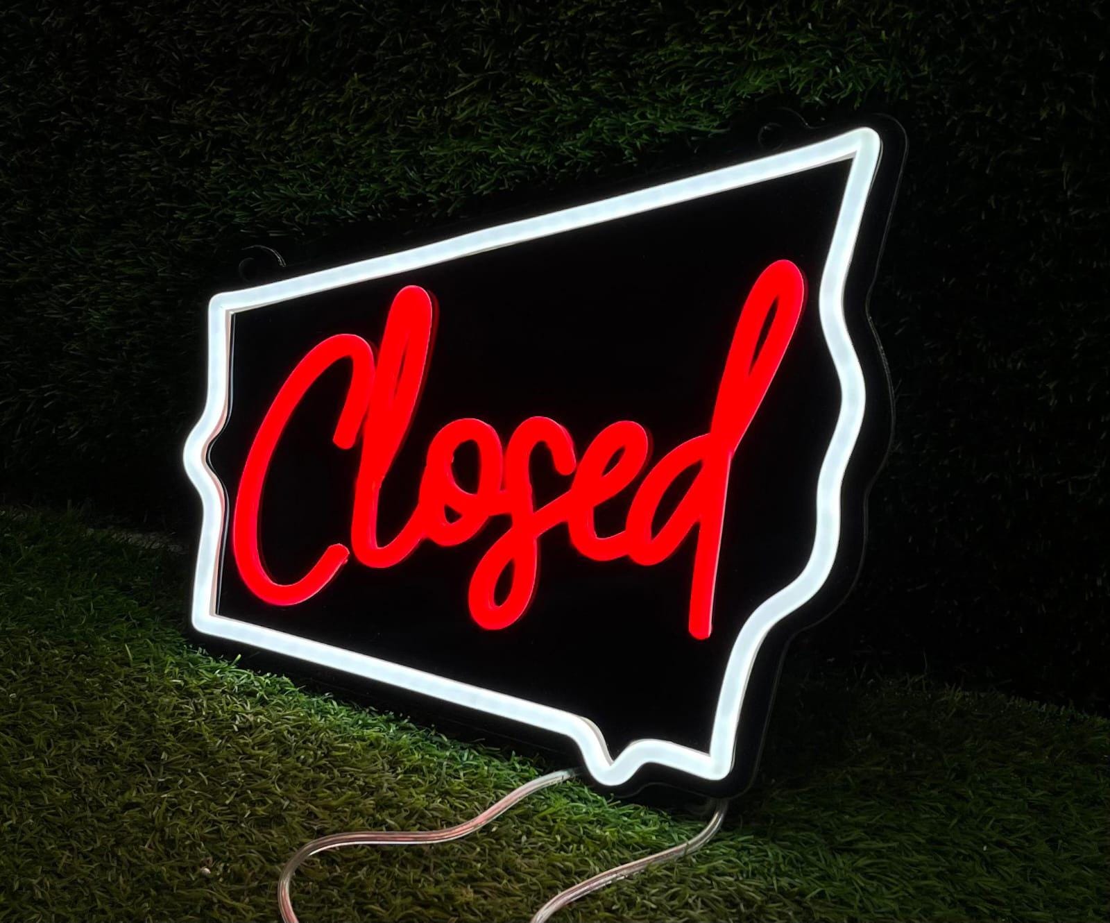 Double-sided Open Closed Neon Sign Waterproof | Custom LED Neon Sign ...
