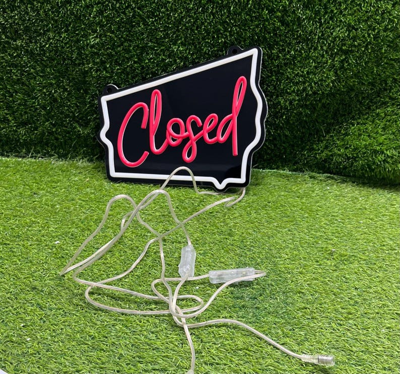 Double-sided Open Closed Neon Sign Waterproof | Custom LED Neon Sign ...