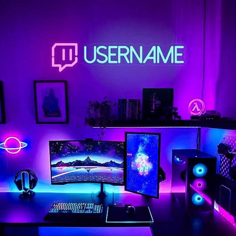 Custom Gamer Tag Neon Sign, Gaming Wall Decor Custom LED Neon Light, X ...