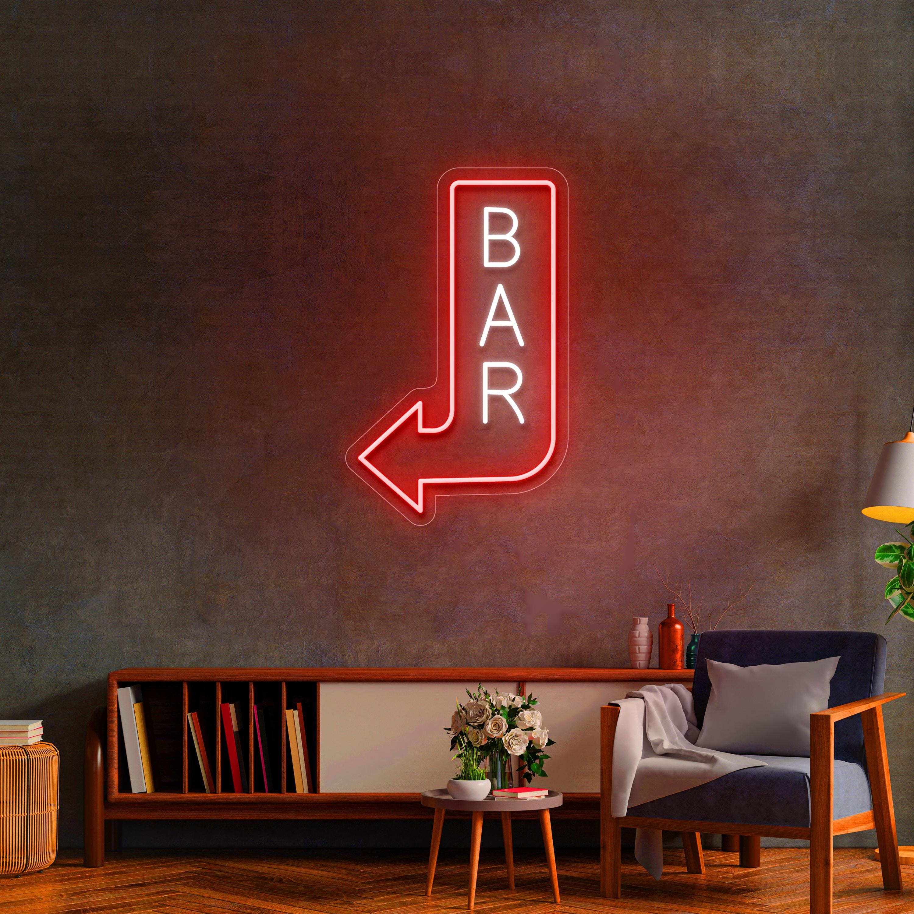 Neon Outdoor Bar Arrow Sign: Waterproof Vertical LED Neon for ...