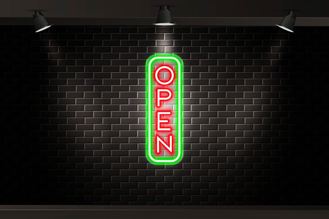 LED OPEN Neon Sign for Business Store Modern Open Sign With Remote ...