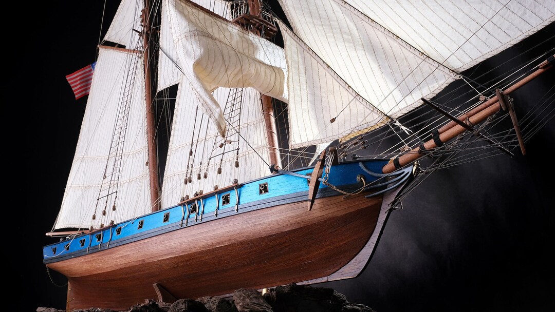 Handmade Wood Ship Model, Wood Sailboat Big Size Museum Quality ...