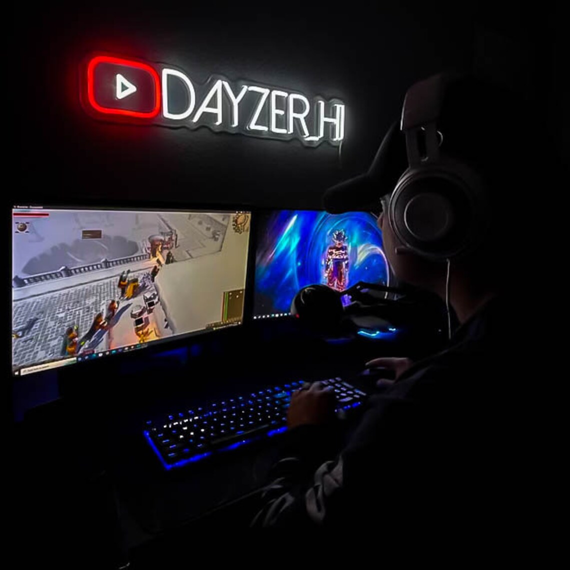 Custom Gamer Tag Neon Sign, Gaming Wall Decor Custom LED Neon Light, X ...