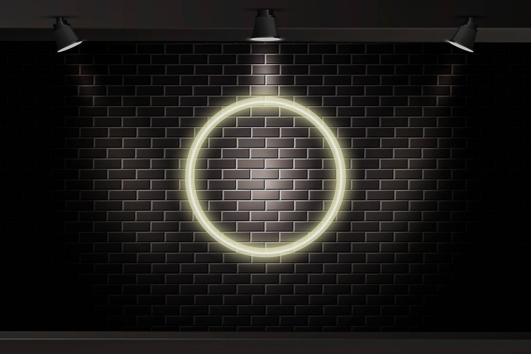 ZEN Circle Neon Warm Light Ring, Cyberpunk Decor Japanese Enso Sign ...