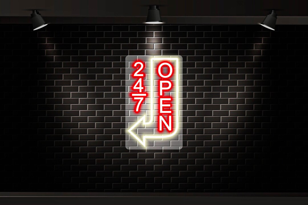 Neon Open Sign 24 7 Outdoor Open Sign, Bar Open Sign Light up Open Sign ...