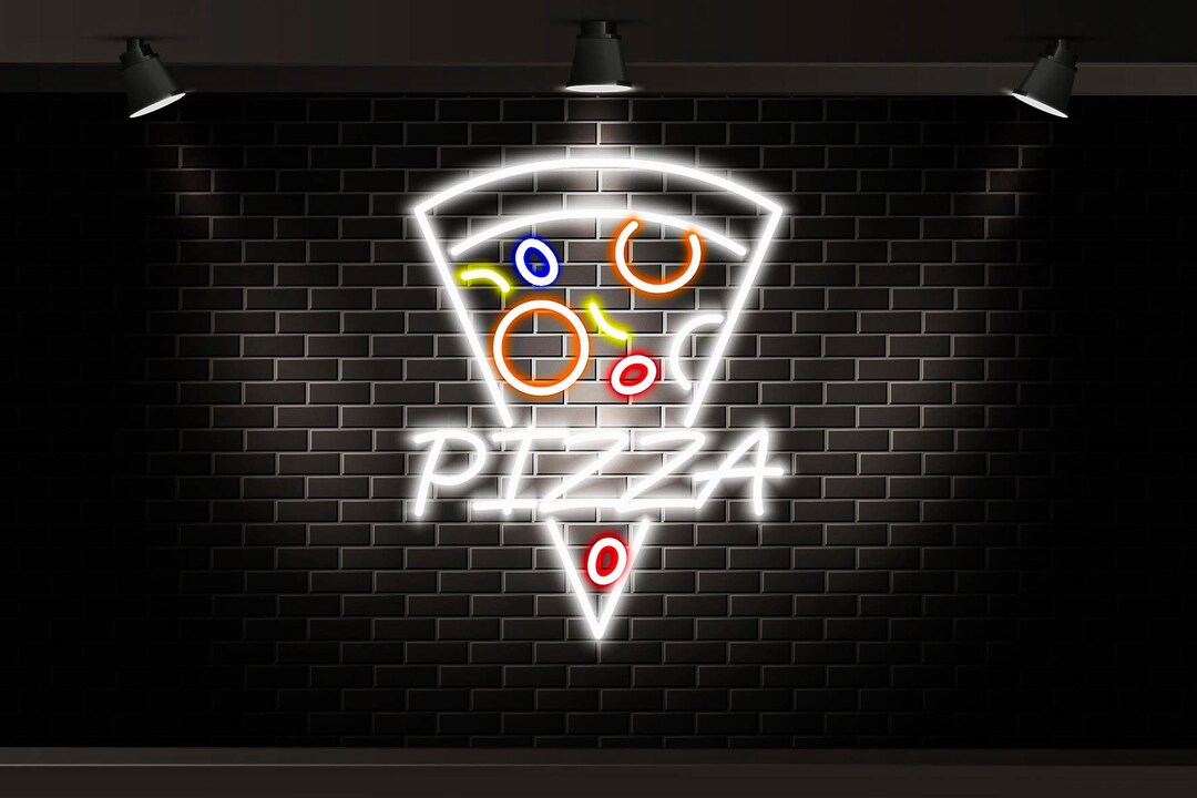 Custom Pizza Slice Neon Sign, Neon Lights for Restaurant Pizza Signs ...