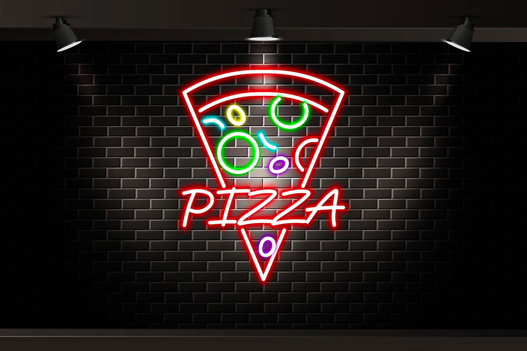 Pizza Slice Led Neon Sign, Custom Neon Pizza Sign, Food Light up Sign ...