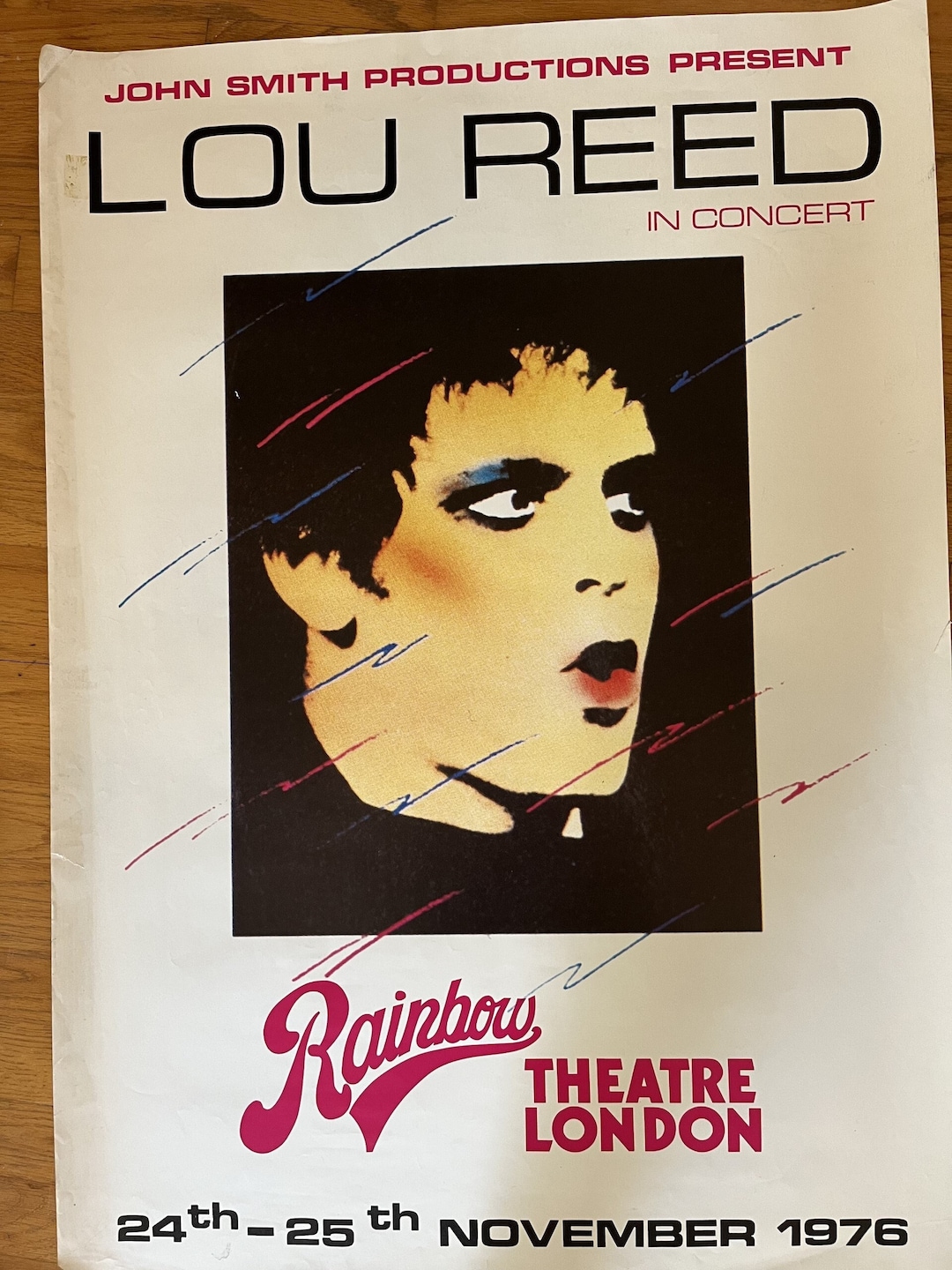 Lou Reed in Concert Nov. 24 & 25, 1976, Rainbow Theater, London - Etsy