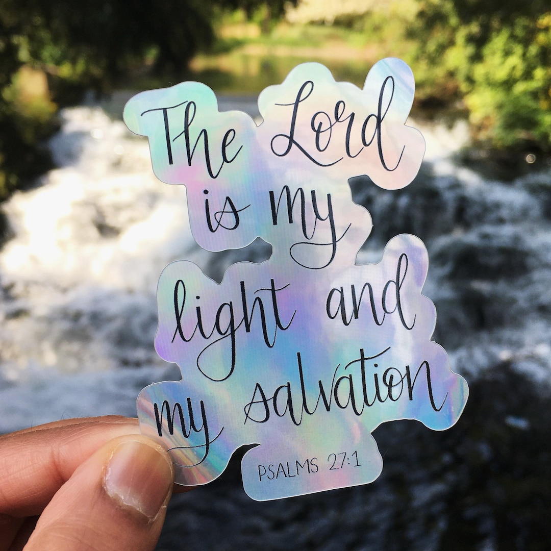 The Lord is My Light and Salvation Christian Sticker, Bible ...