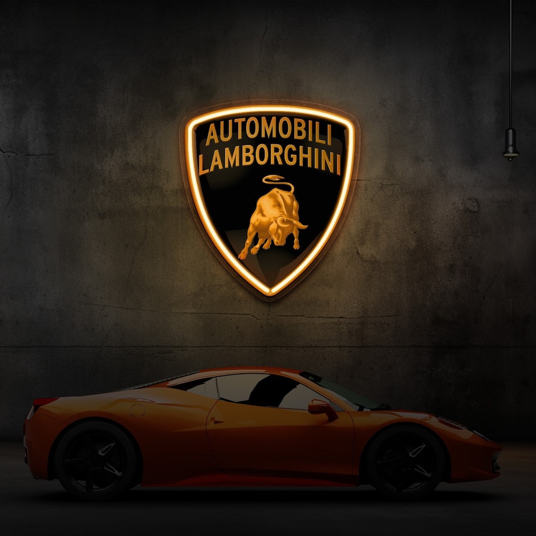 Lamborghini Neon Light Sign, Lamborghini Led Sign, Lamborghini Wall Art ...