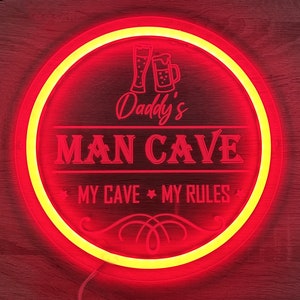 Man Cave Sign Personalized Neon Sign Man Cave Man Cave Sign - Etsy