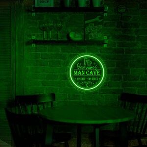 Man Cave Sign Personalized Neon Sign Man Cave Man Cave Sign - Etsy