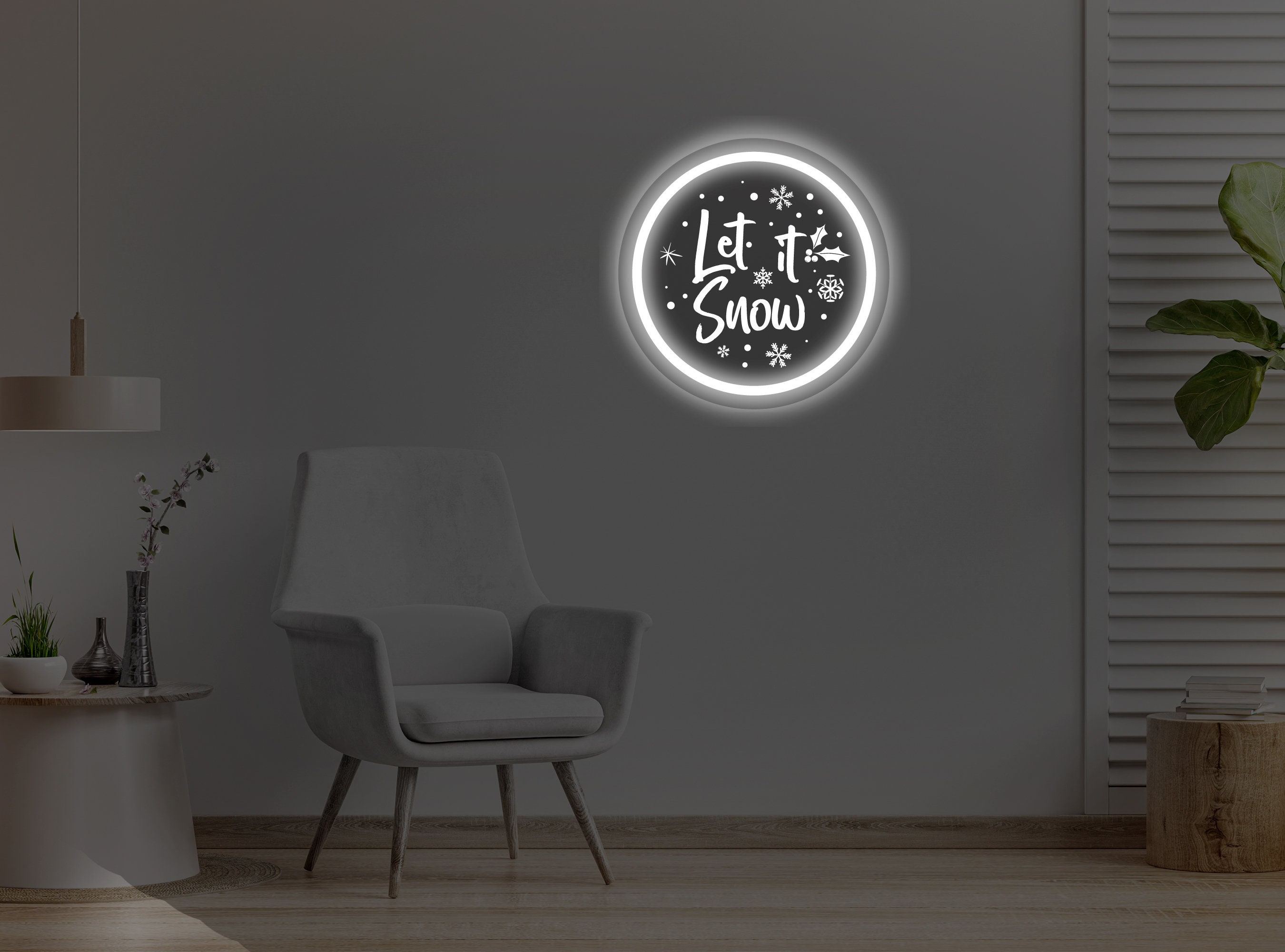 Let It Snow Neon Sign, Let It Snow Decor, Let It Snow Light, Christmas ...