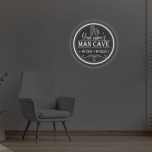 Man Cave Sign Personalized Neon Sign Man Cave Man Cave Sign - Etsy