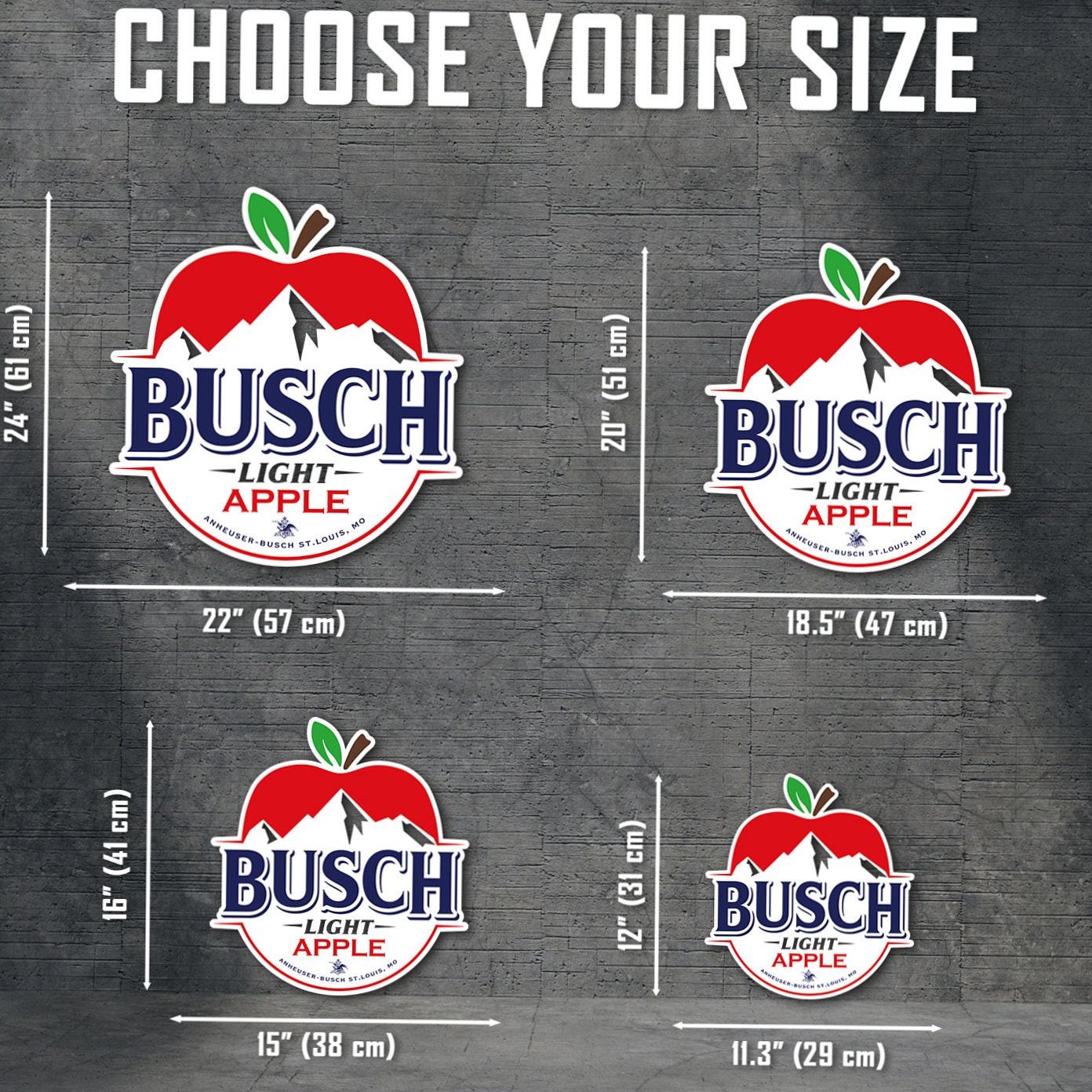 Busch Light Apple Light Sign, Busch Light Logo Led, Busch Light Led ...