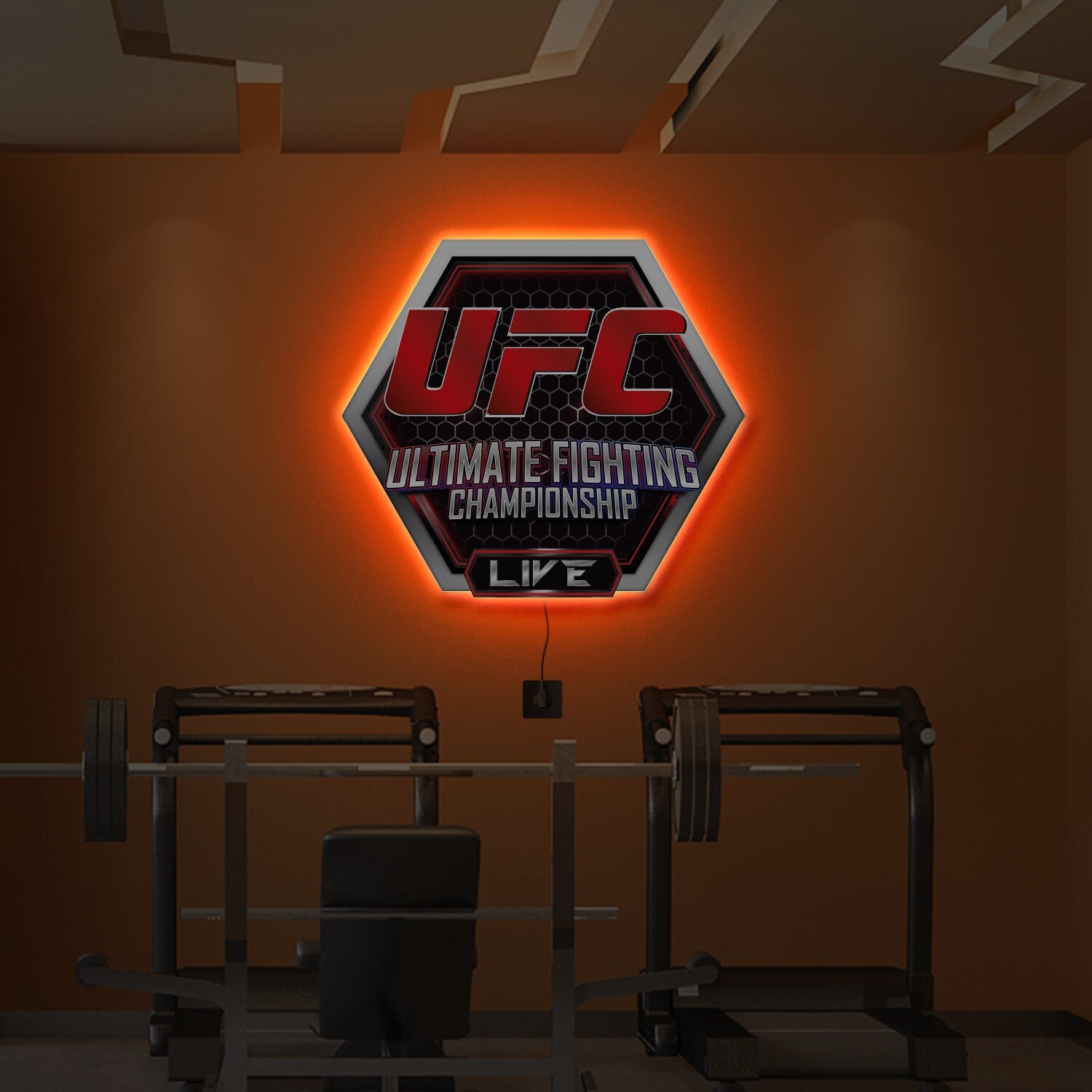 Ufc Neon Sign, Ufc Led Sign, Ufc Logo Sign, Ufc Belt Sign,ufc Light ...