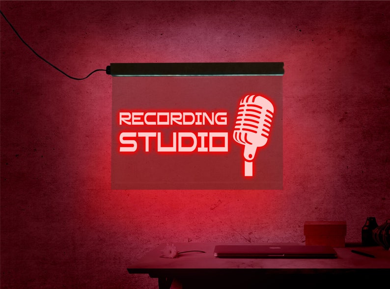 Recording Studio Sign, Recording Neon Sign, Recording Led Sign ...
