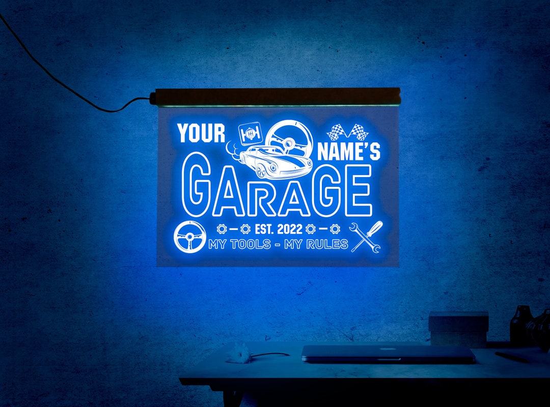 Garage Neon Sign, Garage Led Sign, Garage Light up Sign, Personalized ...