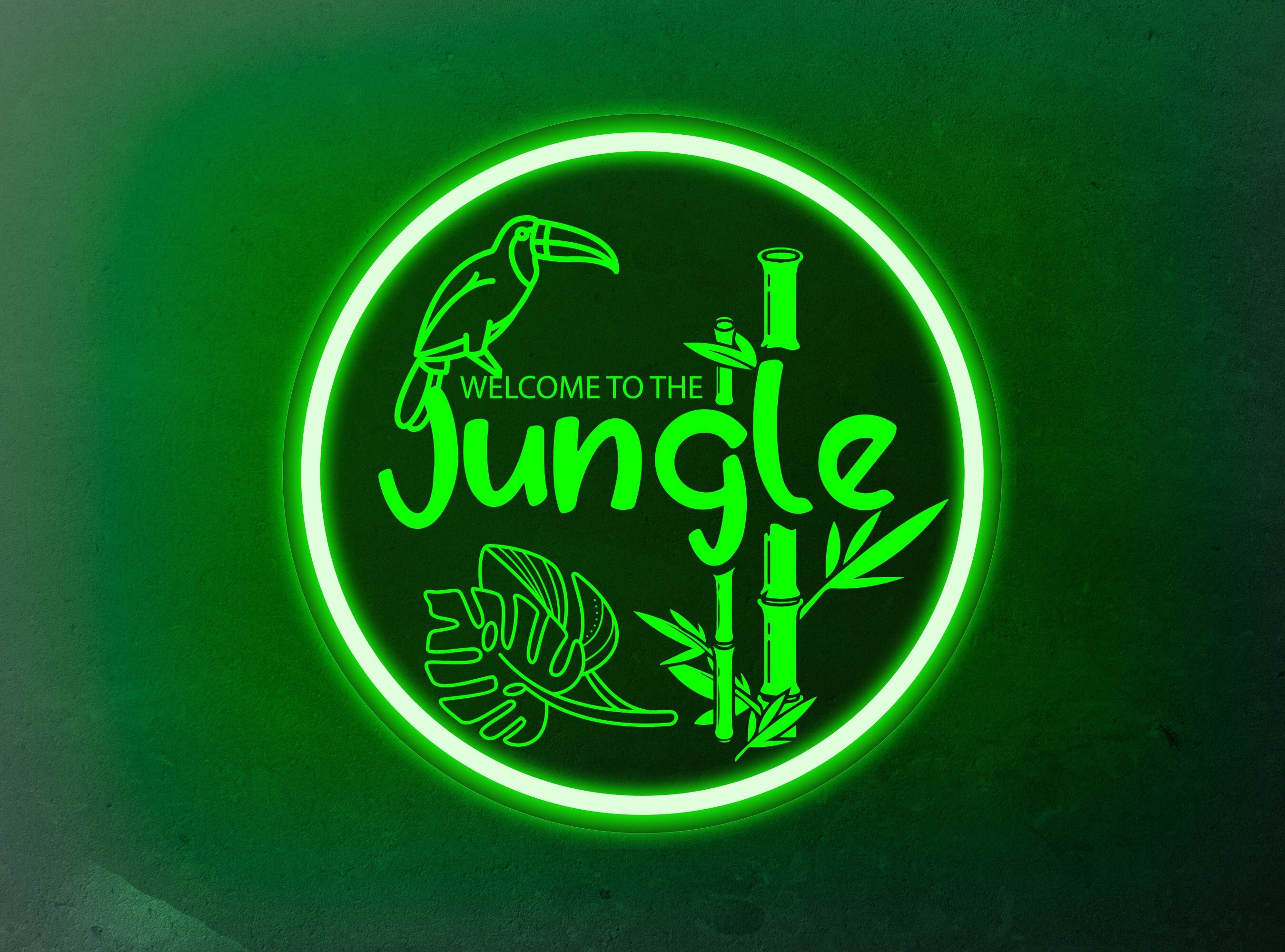 Welcome to the Jungle Neon Sign, Welcome to the Jungle Led Sign ...