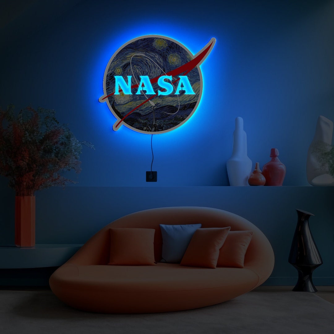 Nasa Neon Sign, Nasa Led Sign, Nasa Wall Art, Nasa Night Light, Nasa Lamp, Nasa Wall Decor ...