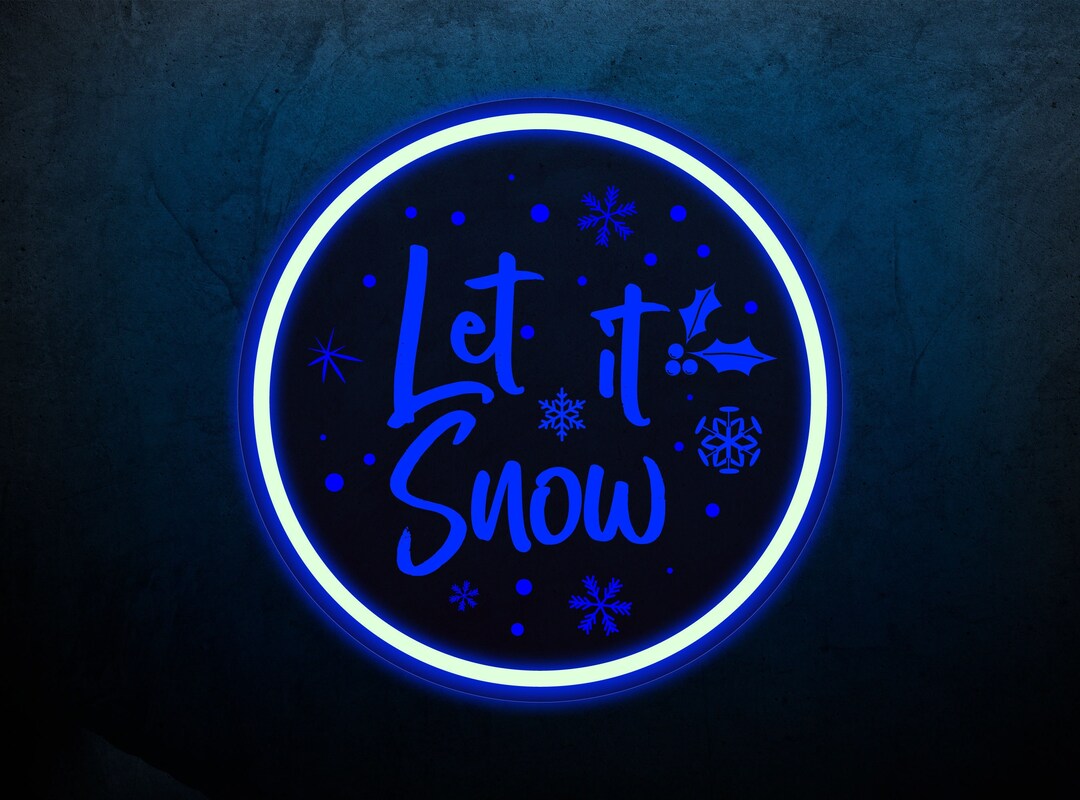 Let It Snow Neon Sign, Let It Snow Decor, Let It Snow Light, Christmas ...