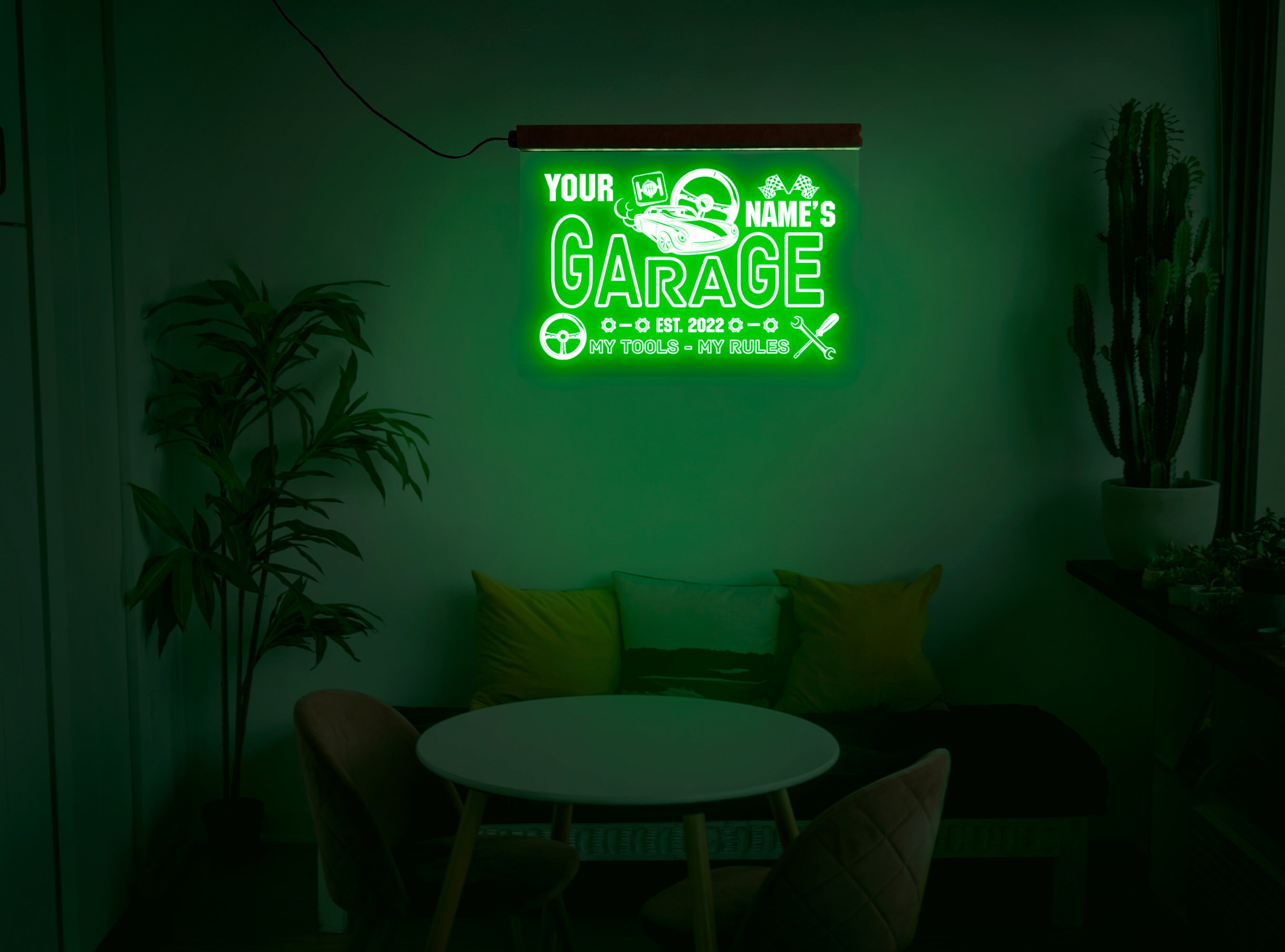 Garage Neon Sign, Garage Led Sign, Garage Light up Sign, Personalized ...