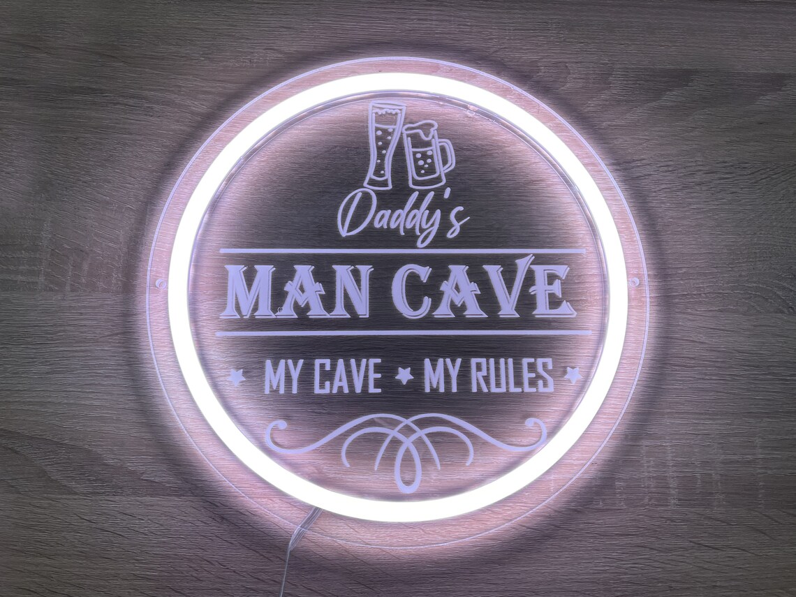 Man Cave Sign Personalized Neon Sign Man Cave Man Cave Sign - Etsy