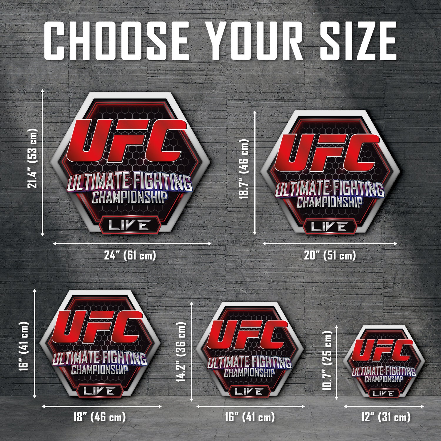 Ufc Neon Sign, Ufc Led Sign, Ufc Logo Sign, Ufc Belt Sign,ufc Light ...