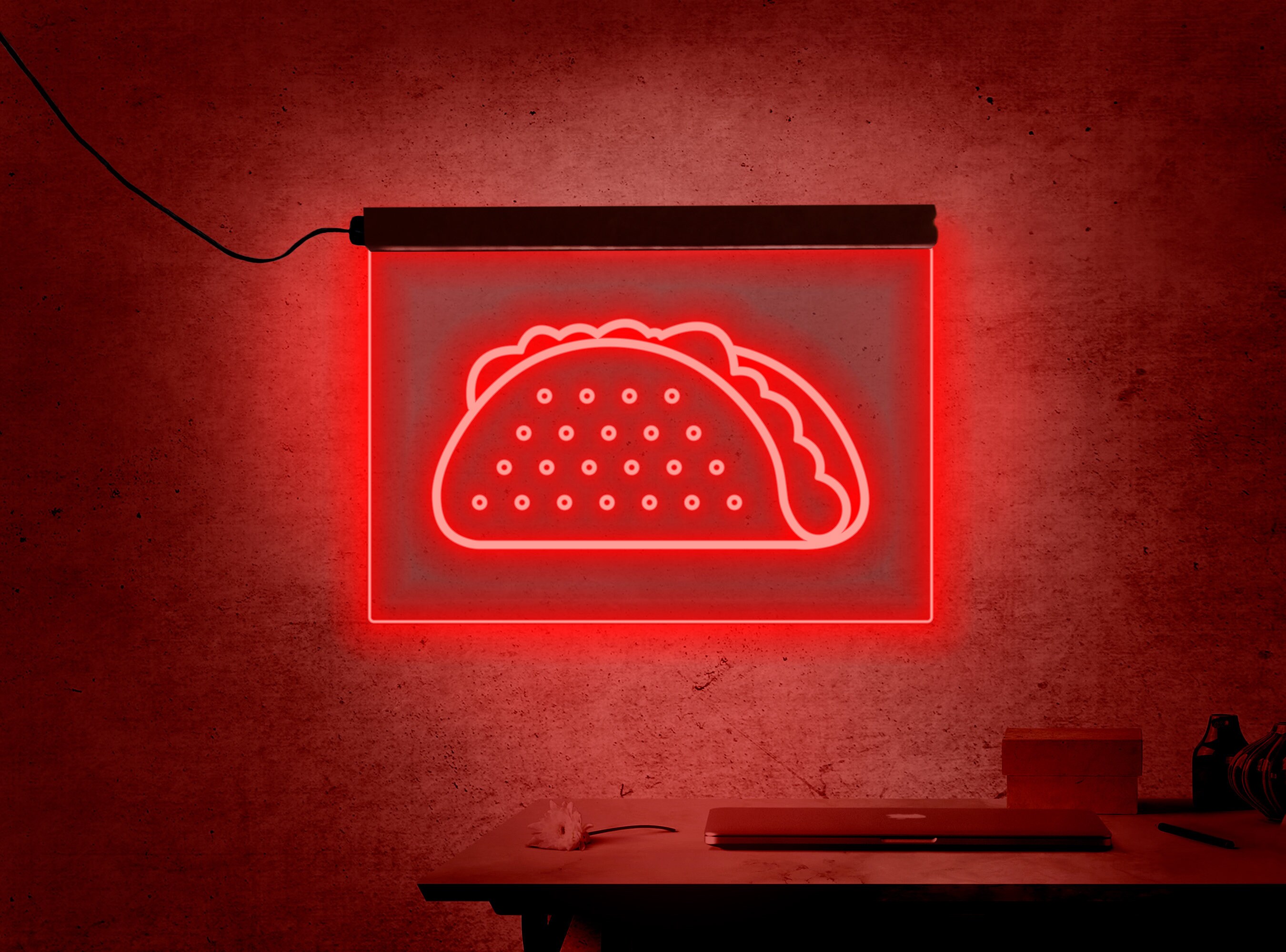 Taco Neon Signtaco Led Signtaco Neon Lighttaco Wall - Etsy