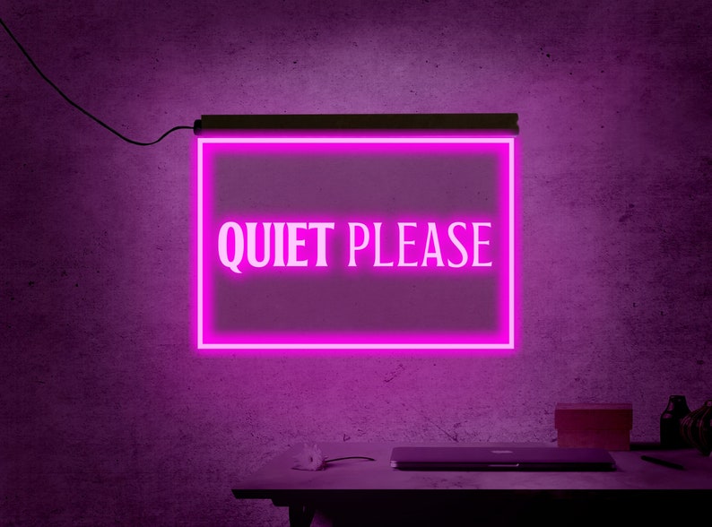 Quiet Please Neon Sign, Quiet Please Led Sign,quiet Please Neon Light ...