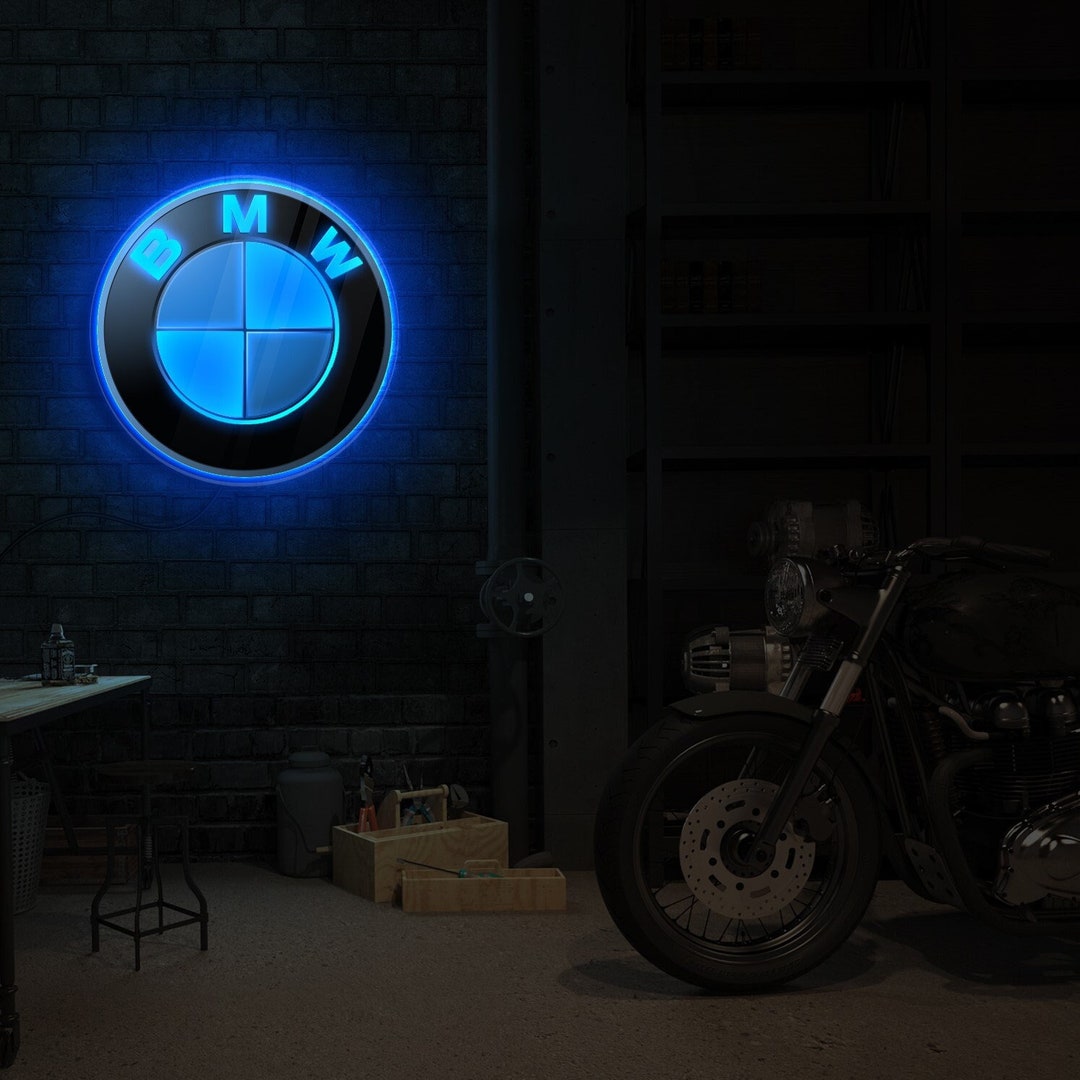 BMW Led Wall Sign, Bmw Neon Sign, Bmw Garage Sign, Bmw Logo Light Sign ...