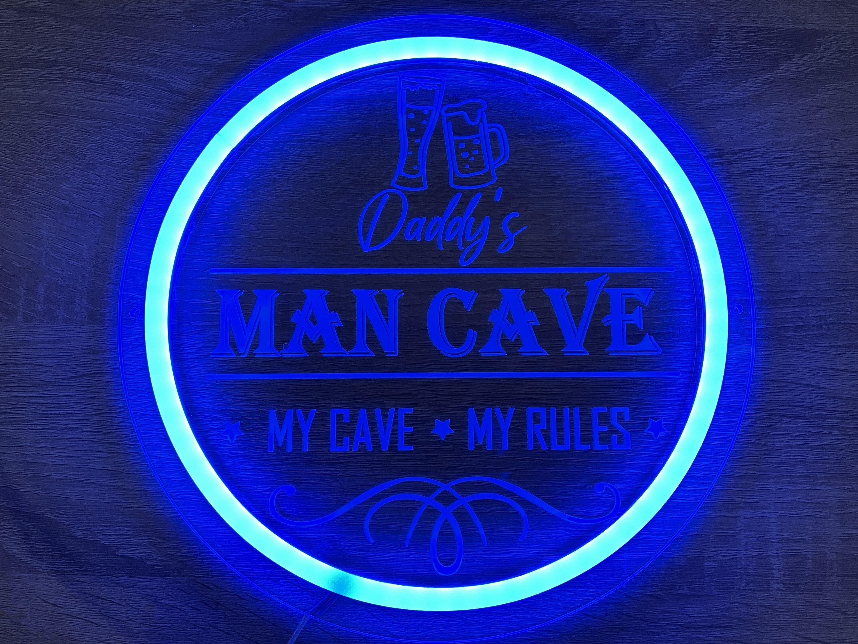 Man Cave Sign Personalized Neon Sign Man Cave Man Cave Sign - Etsy