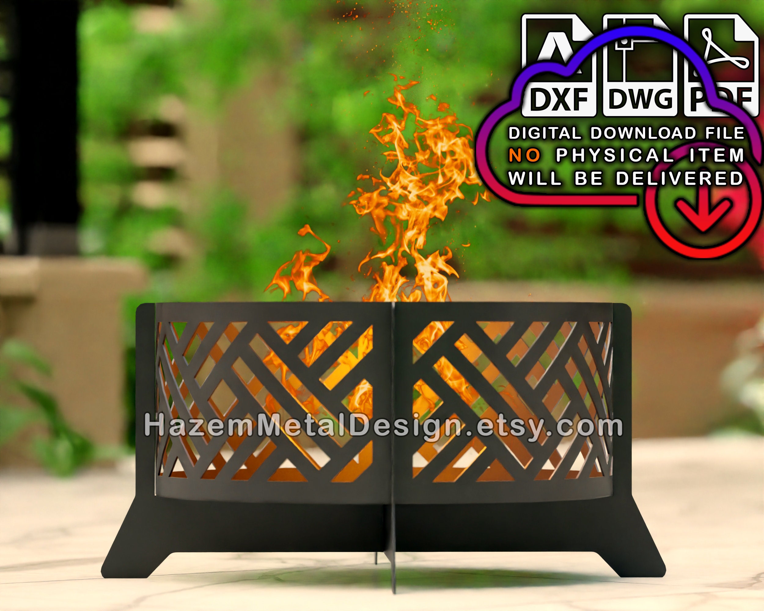 Fire Pit Dxf, Fire Ring Dxf , Digital Product for Metal Fabricators ...