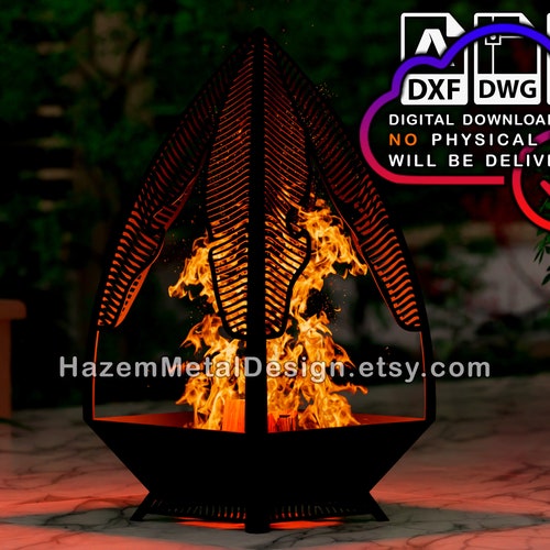 Laser Cut Fire Pit Design Plasma Cutting Compatible - Etsy
