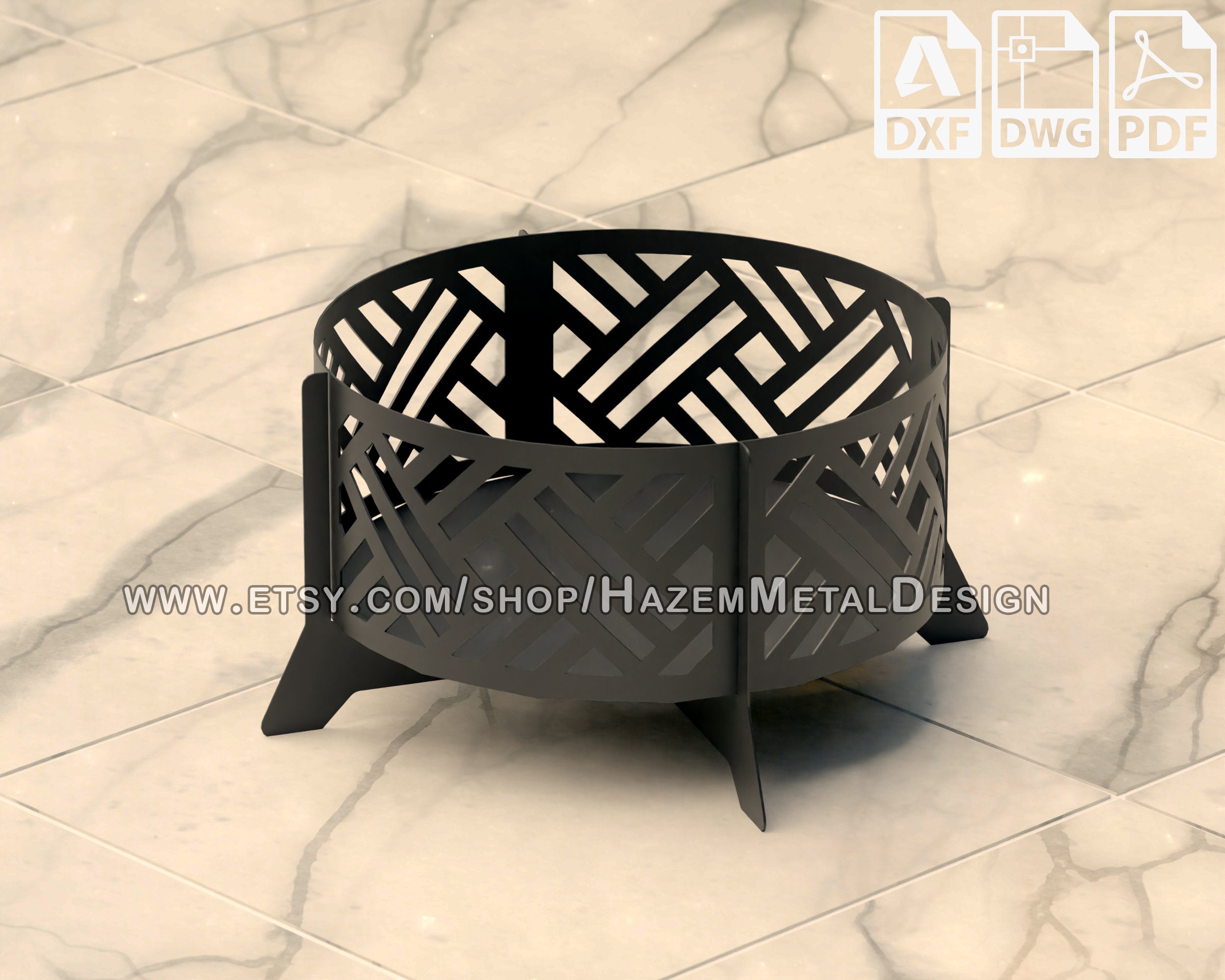 Fire Pit Dxf, Fire Ring Dxf , Digital Product for Metal Fabricators ...