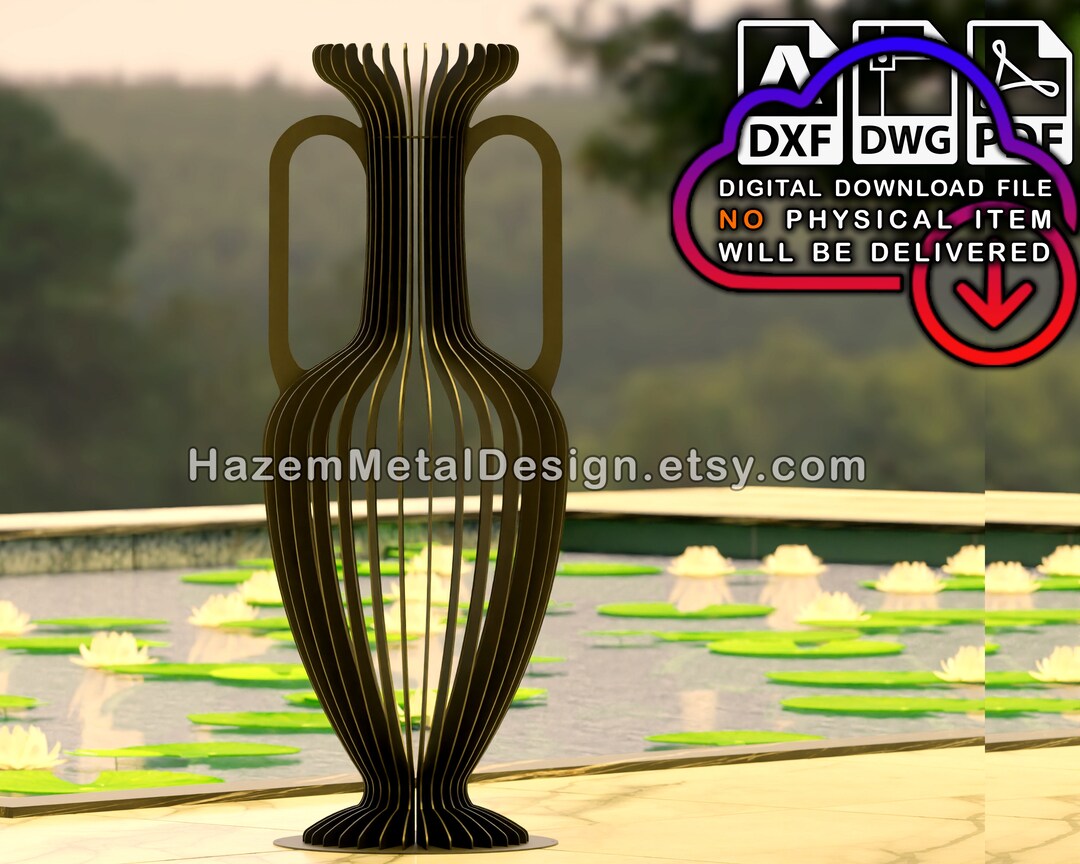 Metal Vase DXF Plan: CNC Cutting Template (digital Download) - Etsy ...