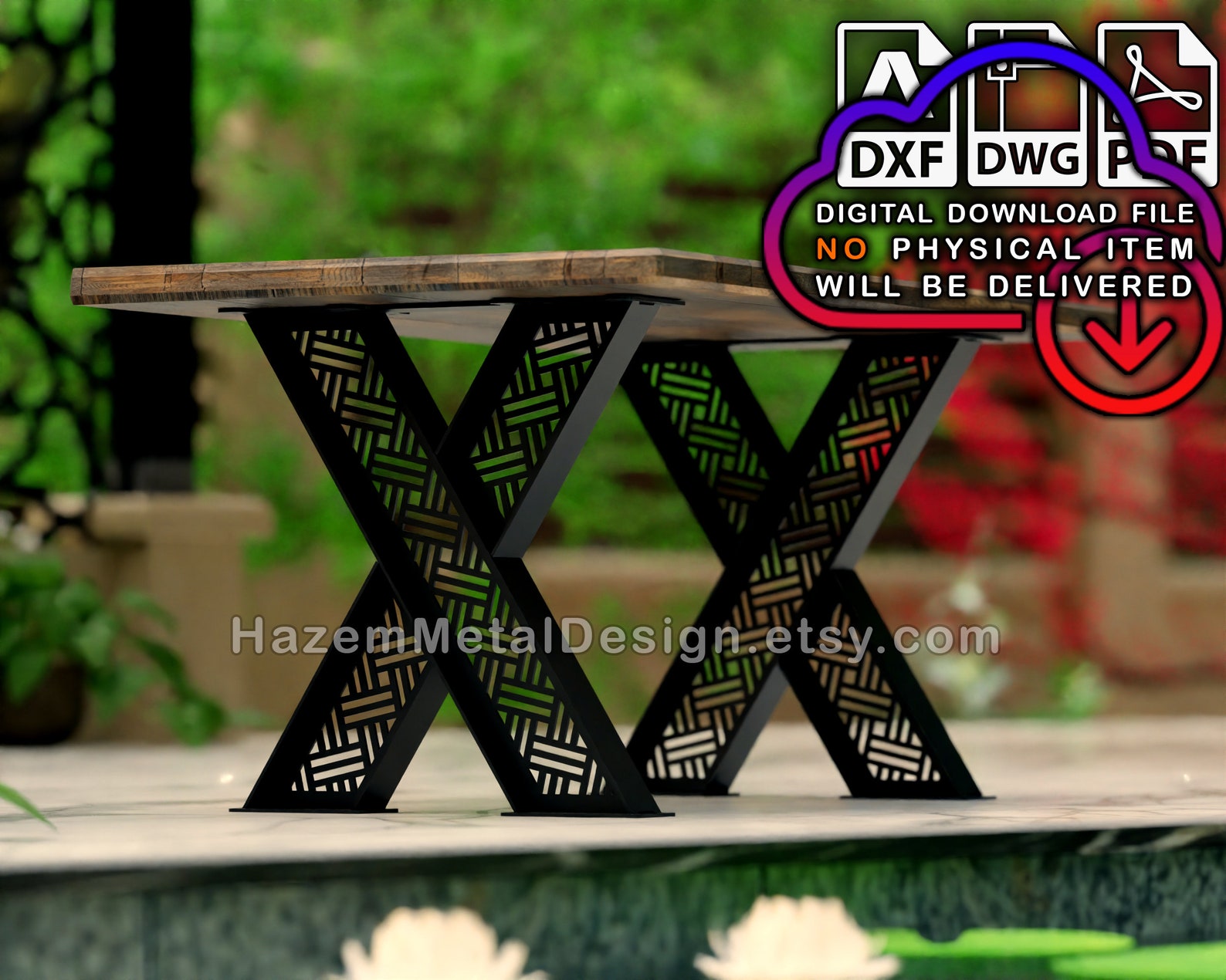 X Table Legs DXF, Digital Product for Metal Fabricators, Files DXF DWG ...