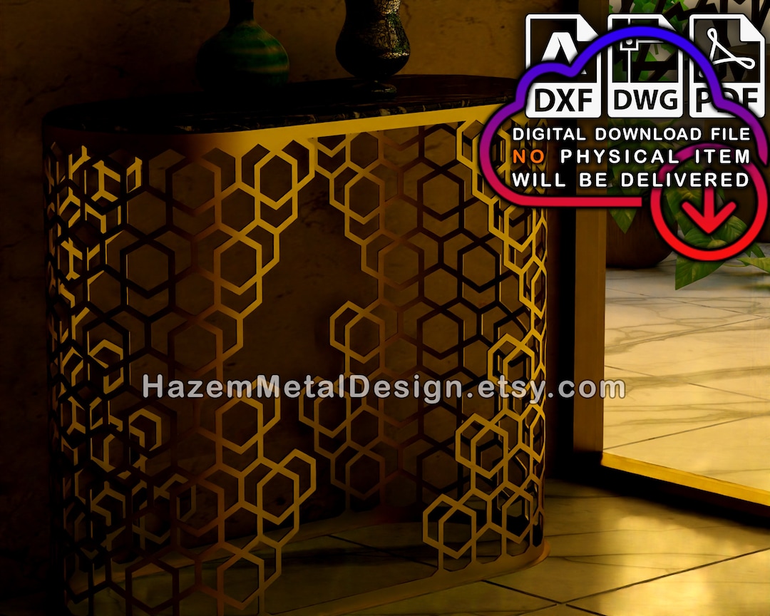 Console Table DXF, Digital Product for Metal Fabricators, Files Dxf Dwg ...
