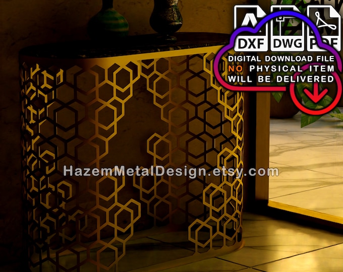Straight - Hexagon Modern Table Legs DXF File for CNC Laser/plasma ...