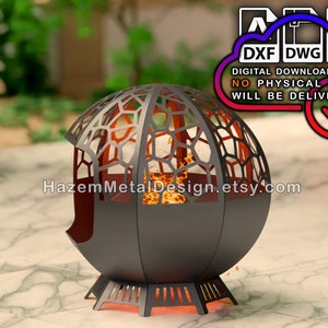 Sphere Fire Pit DXF, Octagon Ball Fire Bowl, Digital Product for Metal ...