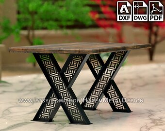 X Table Legs DXF Digital Product for Metal Fabricators Files - Etsy