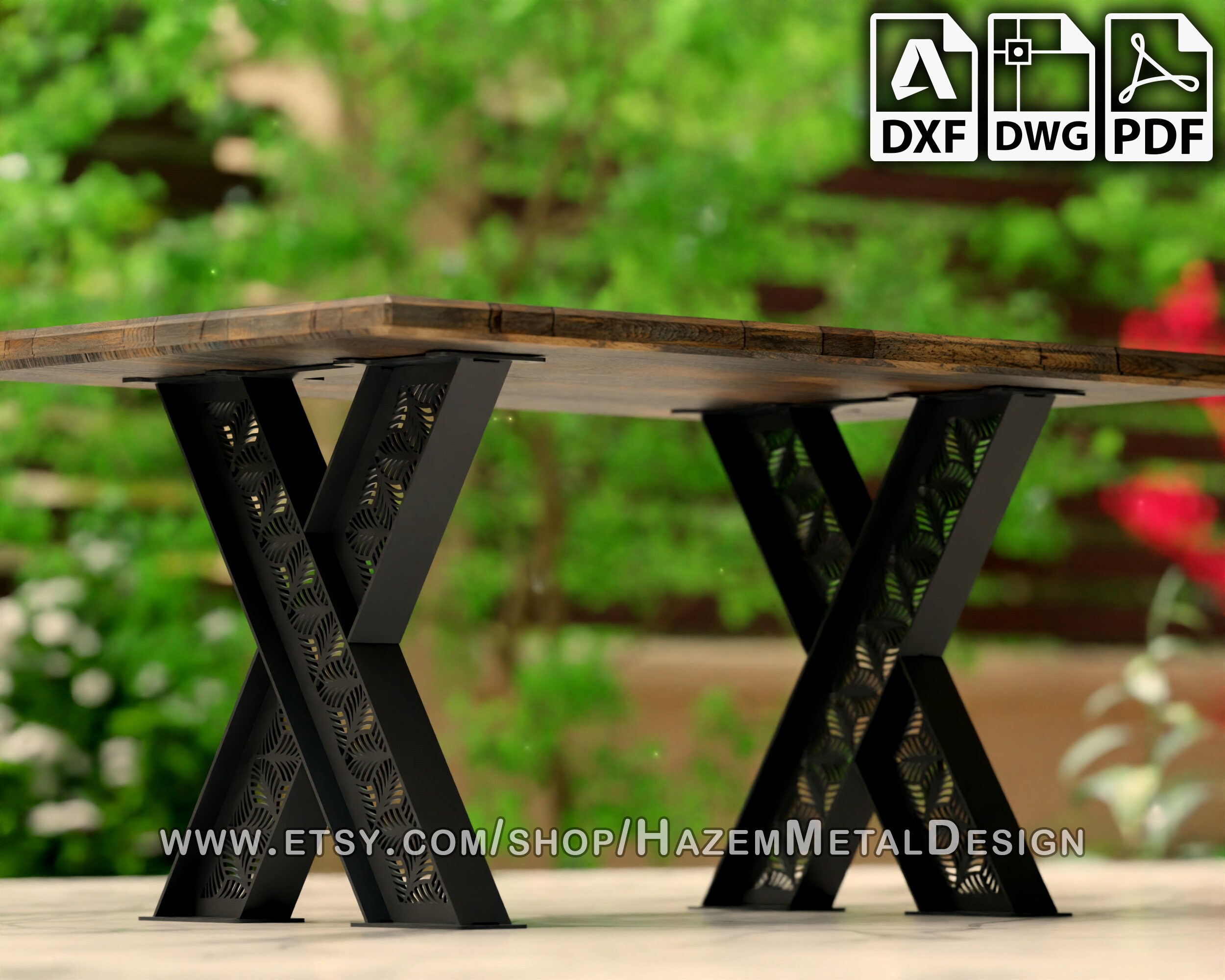 X Table Legs DXF, Digital product for metal fabricators, Files DXF DWG ...