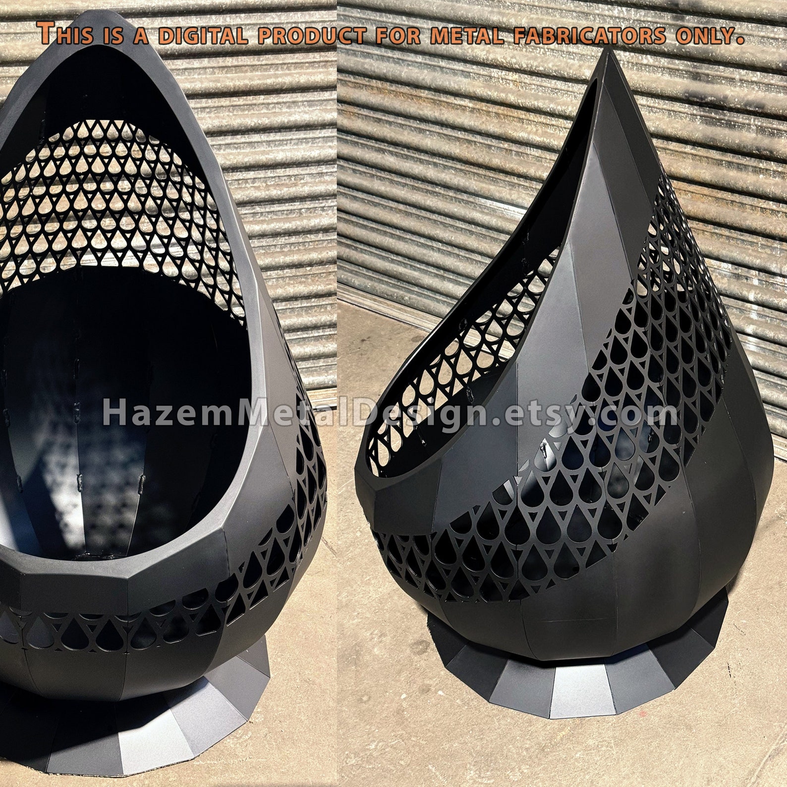 Teardrop Fire Pit DXF Plan: Metal Fabricator Ready (digital Download ...