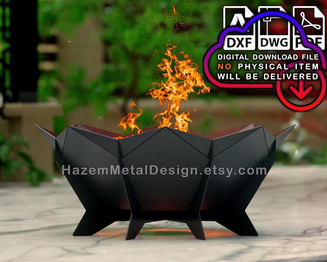 Fire Pit Dxf, Octagon Fire Bowl, Digital Product for Metal Fabricators ...
