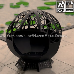 Sphere Fire Pit DXF, Octagon Ball Fire Bowl, Digital Product for Metal ...