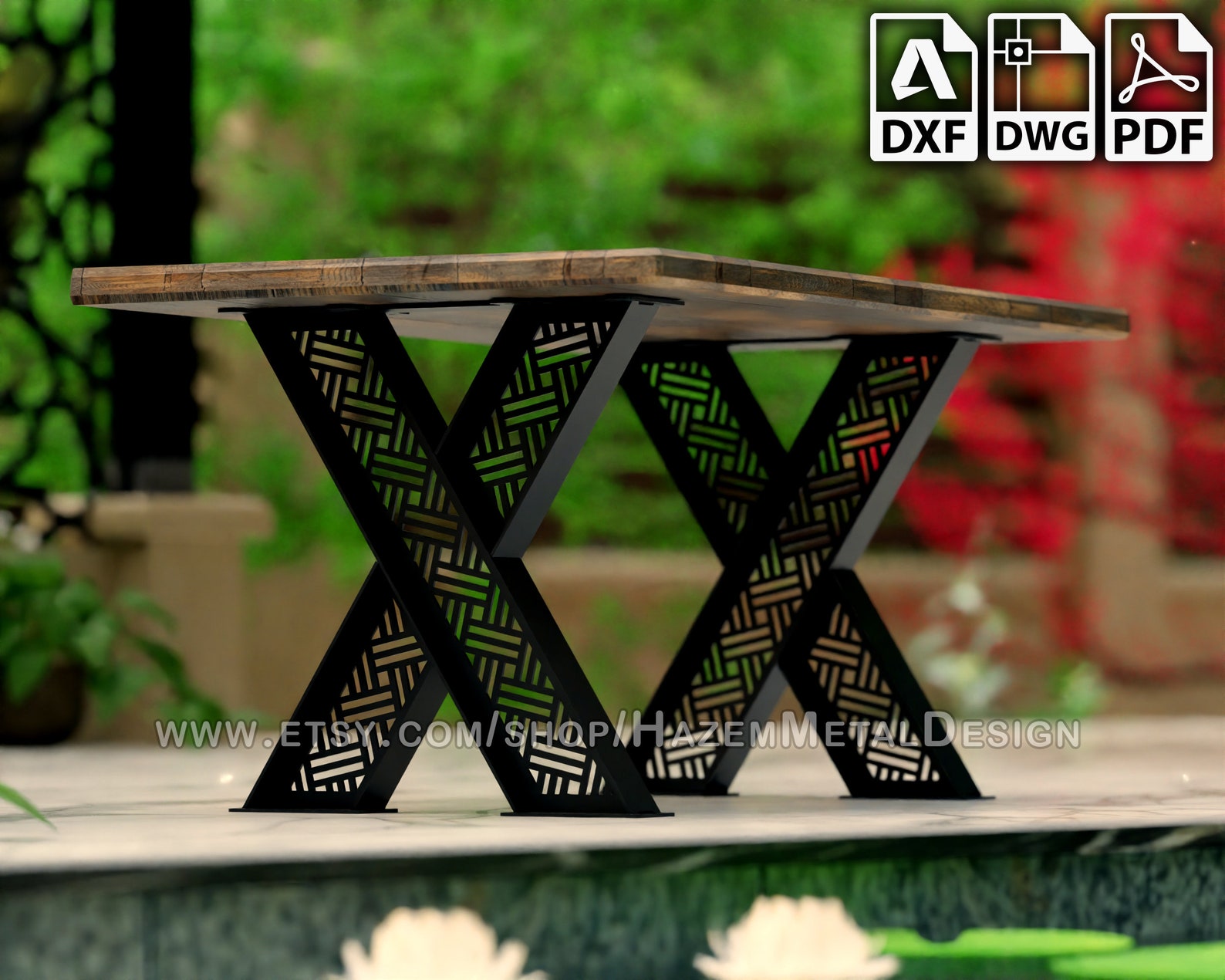 X Table Legs DXF Digital Product for Metal Fabricators Files - Etsy